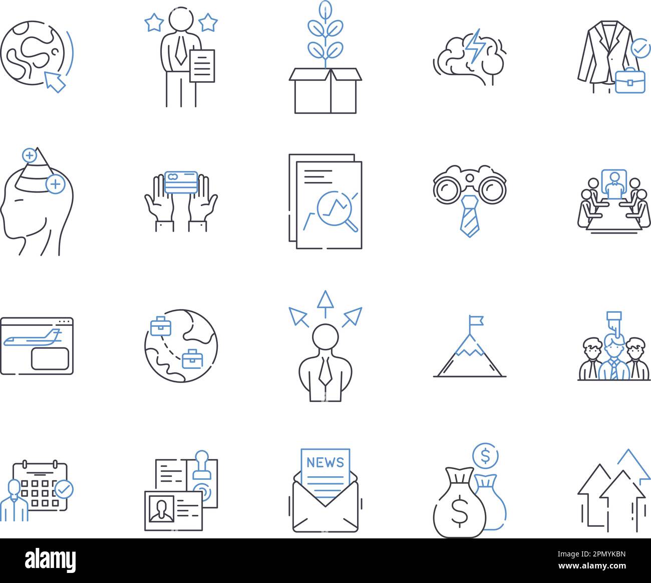 Symbolsammlung der Modellstruktur der Geschäftsanalyse. Business ...