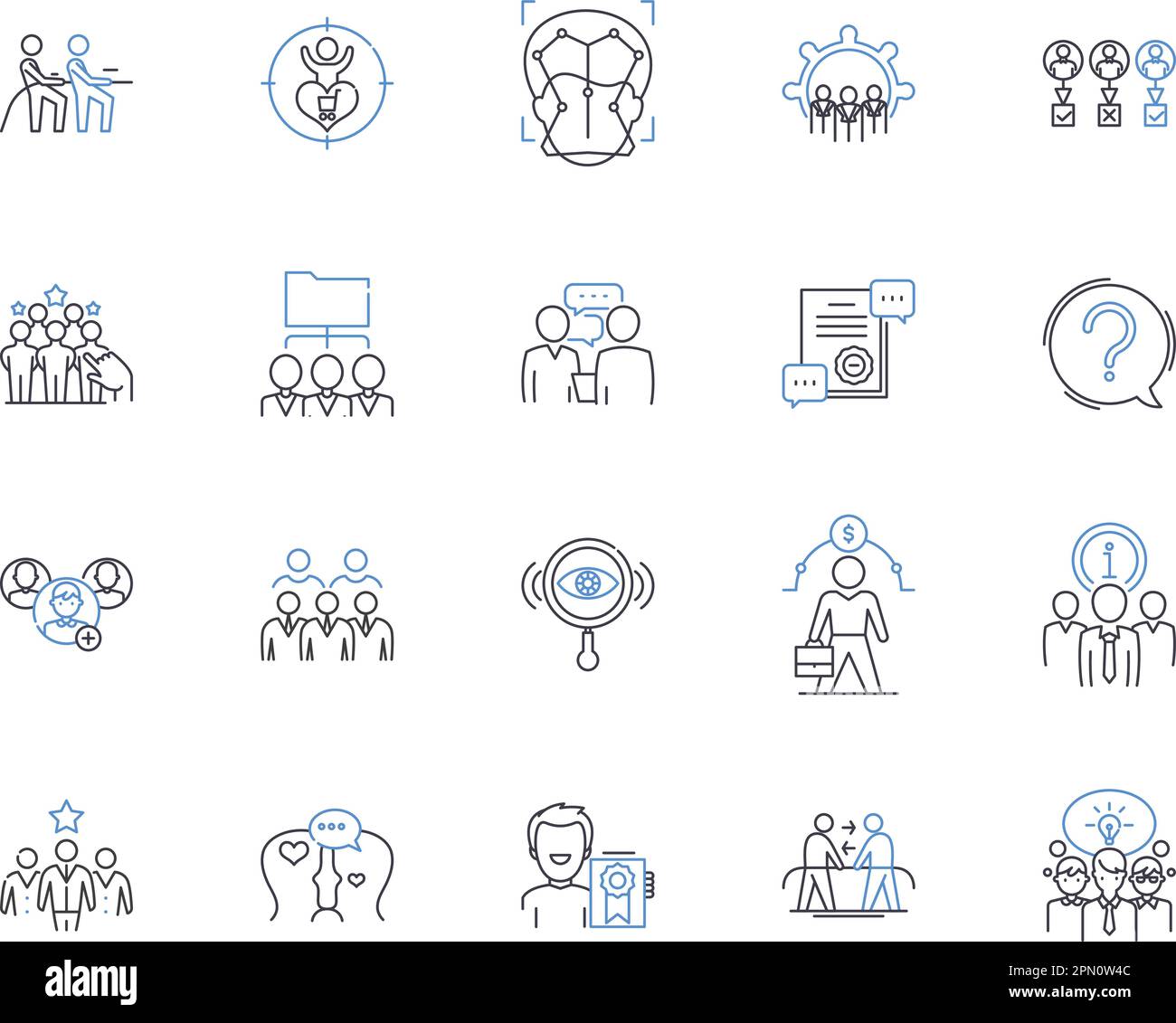 Die Symbolsammlung „Anerkennung und Belohnungen“ ist umrissen ...