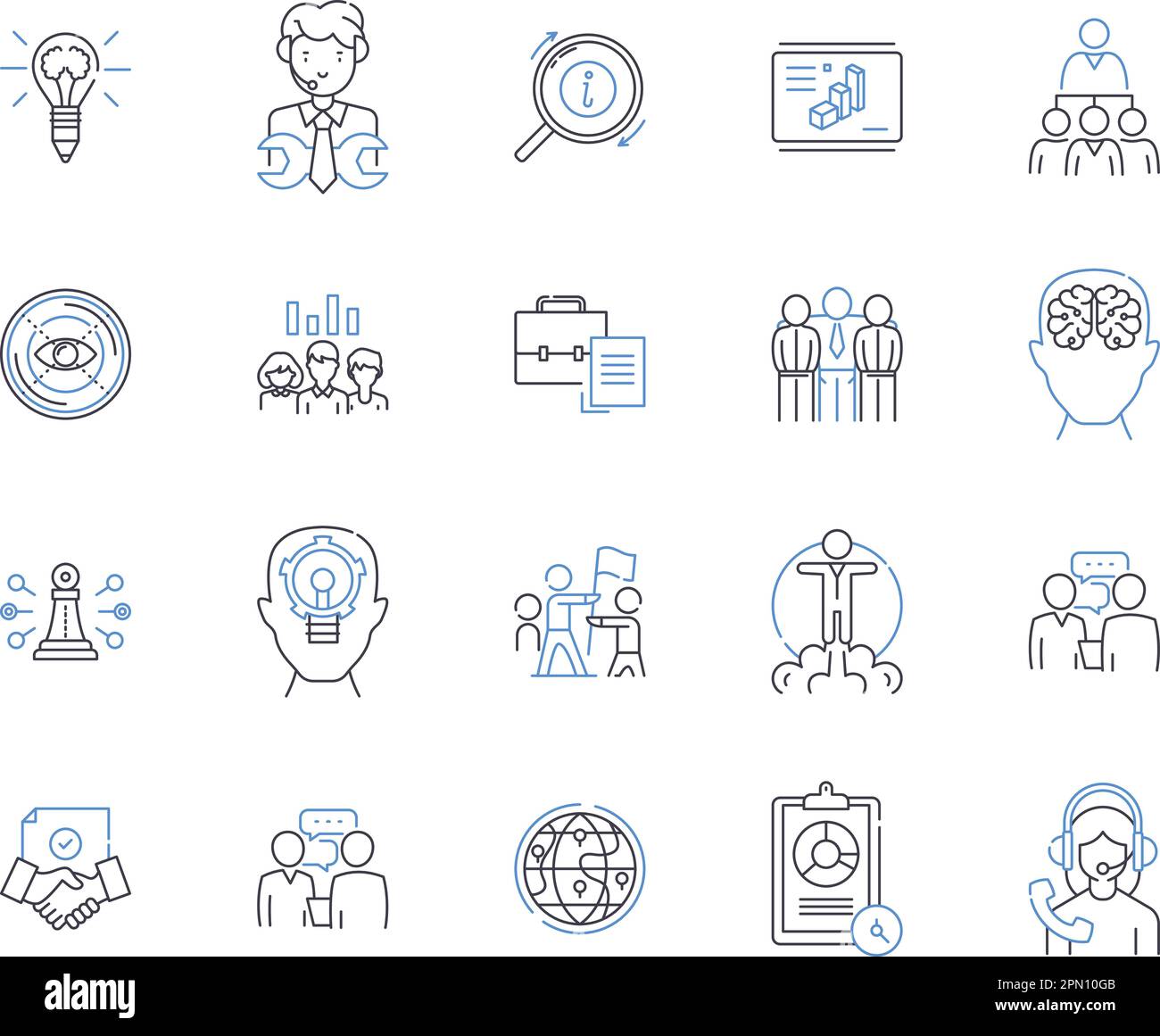 Symbolsammlung der Modellstruktur der Holding-Firma. Holding ...