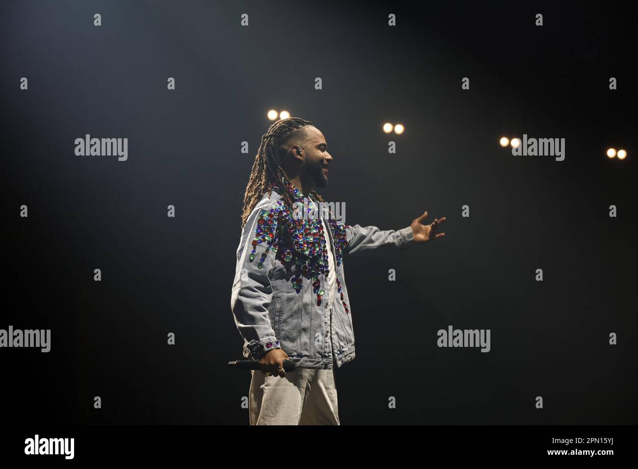 Porto, Portugal. 15. April 2023. Das Musical-Duo Calema, Fradique ...