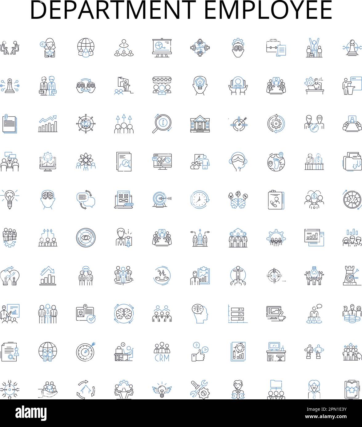 Symbolsammlung für Abteilungsmitarbeiter. Mitarbeiter, Abteilung ...