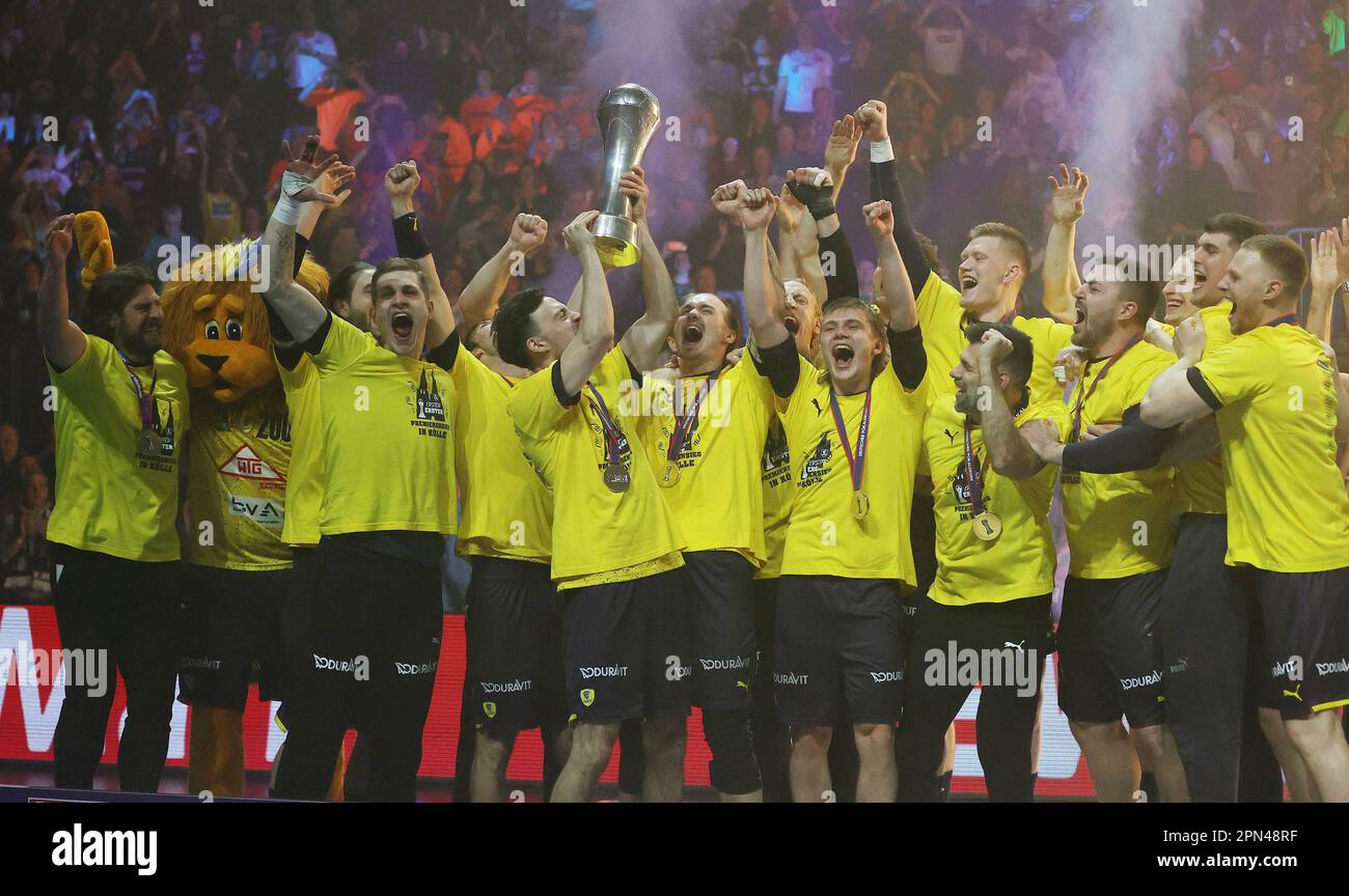 Köln, Deutschland. 16. April 2023. firo: 04/16/2023, Handball REWE ...