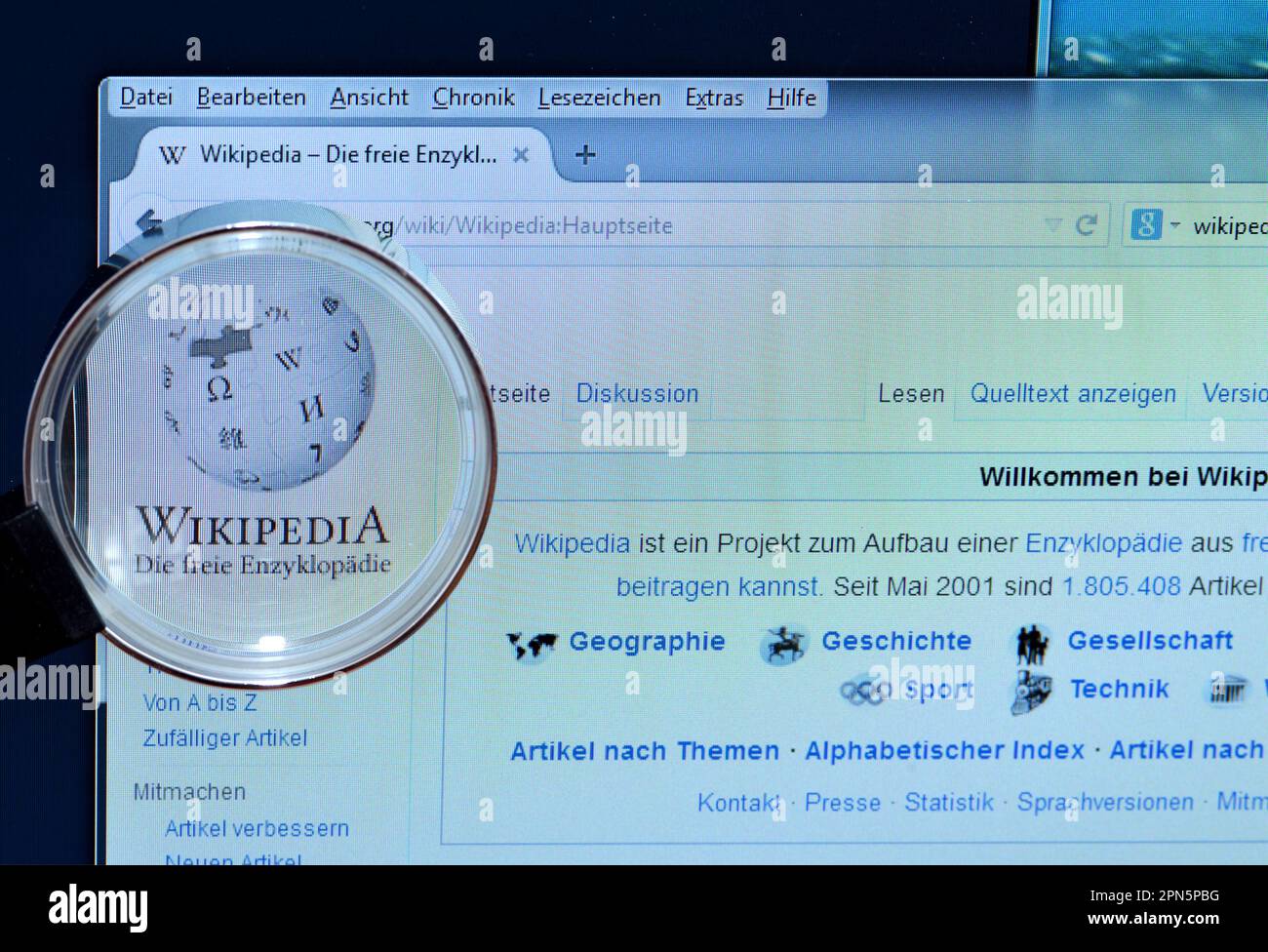 Wikipedia bildschirm -Fotos und -Bildmaterial in hoher Auflösung – Alamy