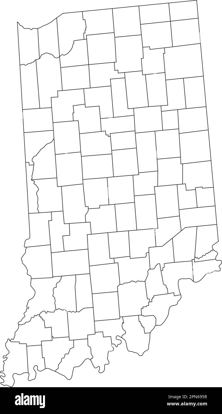 Political map of indiana Ausgeschnittene Stockfotos und -bilder - Alamy