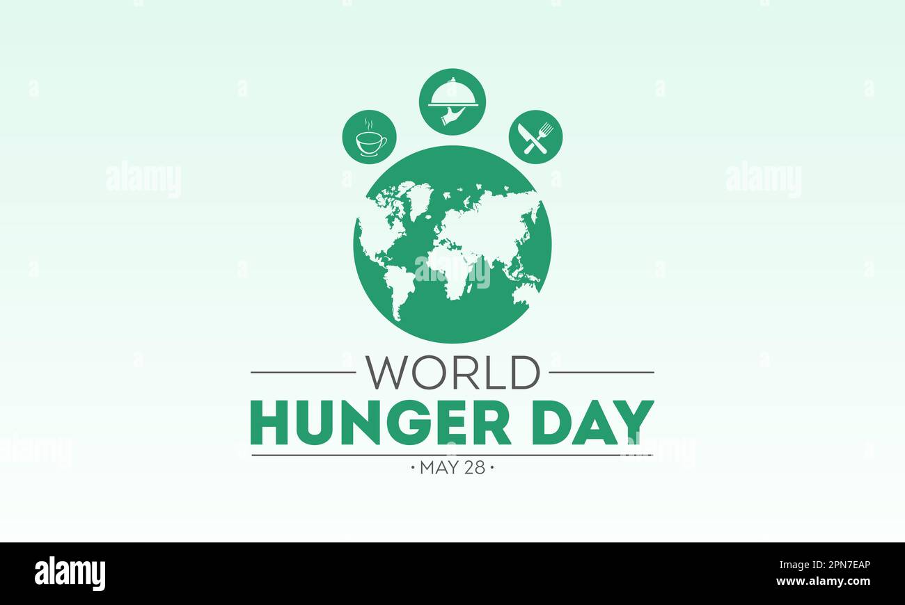 Der Welthungertag findet jedes Jahr am 28. Mai statt. Vektordarstellung zum Thema "Welthunger ...