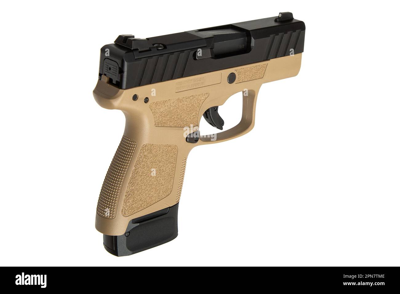 Moderne halbautomatische Pistole. Eine kurzwaffige Waffe zur ...