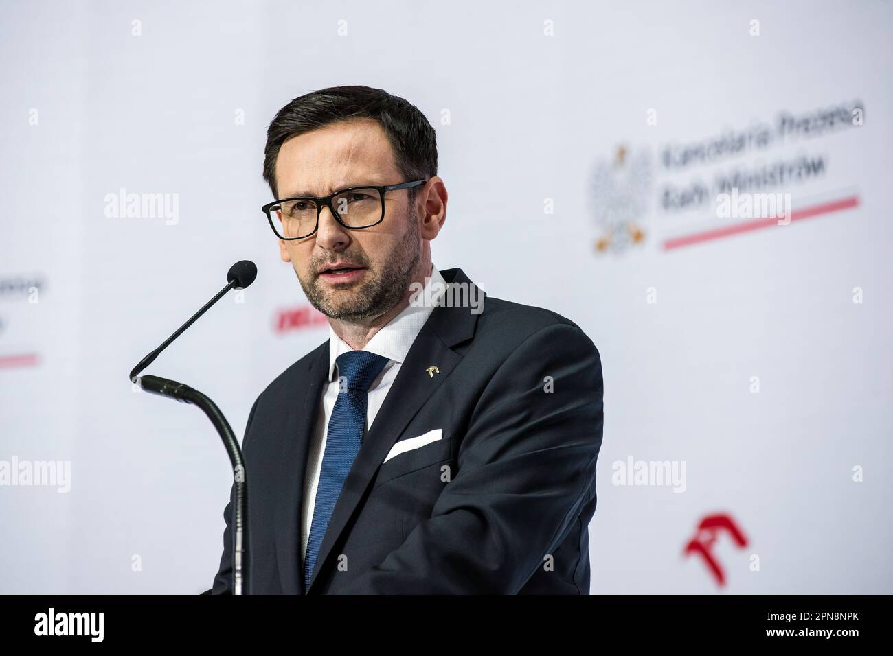 Daniel Obajtek, Präsident und CEO der polnischen Ölgesellschaft ORLEN ...