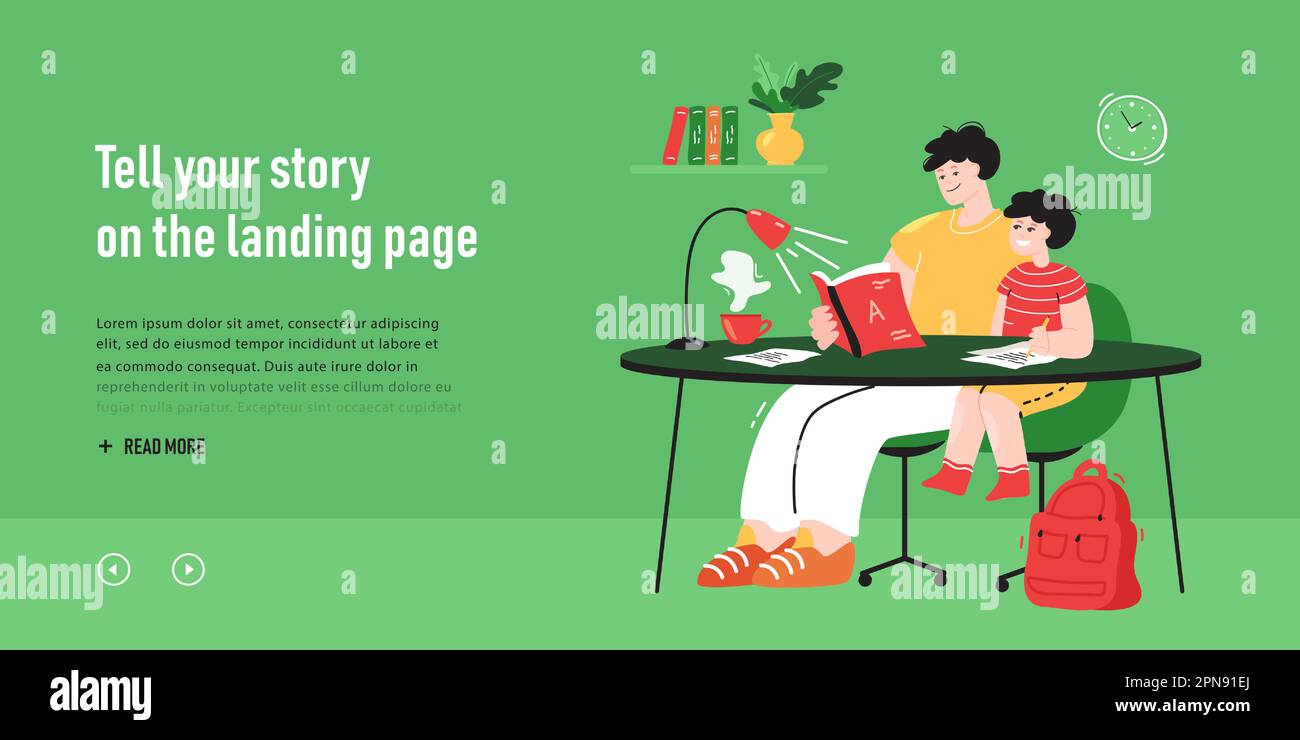 Papa hausaufgaben Stock-Vektorgrafiken kaufen - Alamy