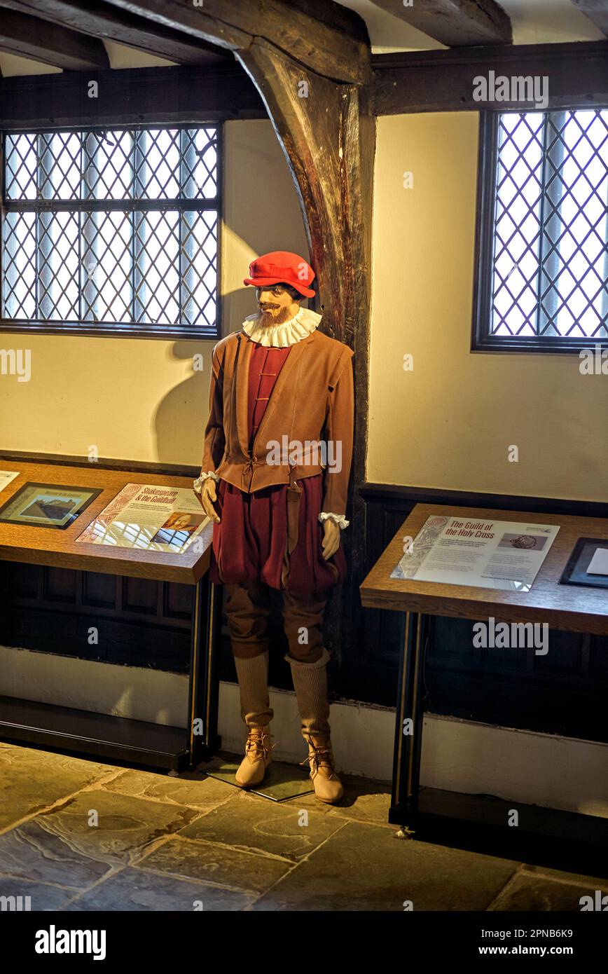 Guildhall Schulraum Innenmuseum, wo William Shakespeare als Kind ...