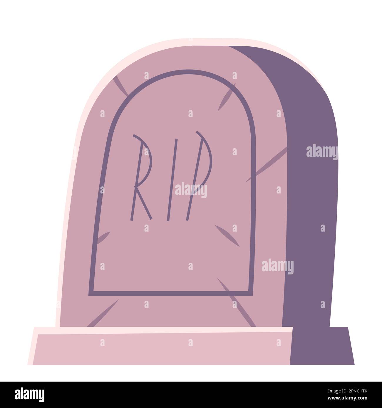 Friedhofssymbol, Grabstein mit RIP-Inschrift, Cartoon-Vektor. Grabstein ...