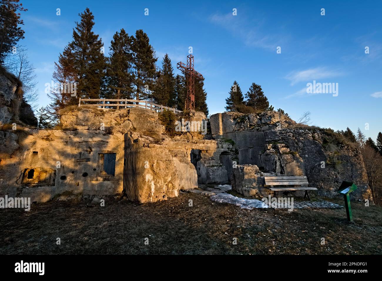 Der Außenposten Oberwiesen ist eine Habsburger Festung aus dem Ersten ...