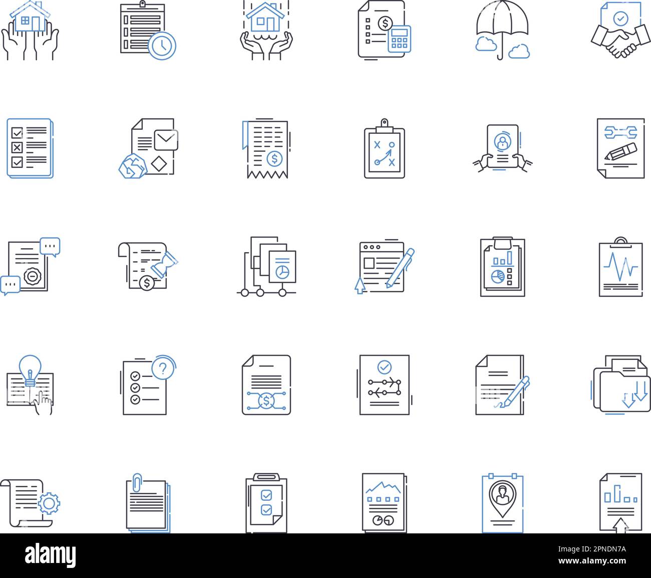 Symbolsammlung für Zusicherungszeilen. Vertrauen, Zuverlässigkeit ...