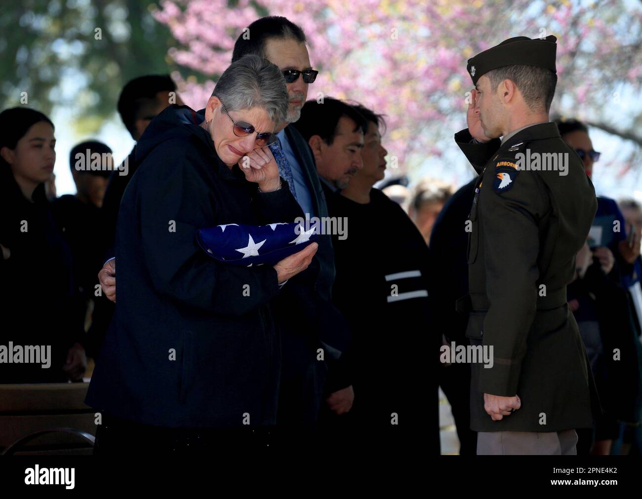Misty Esparza-Perham, left, the mother U.S. Army Chief Warrant Officer ...