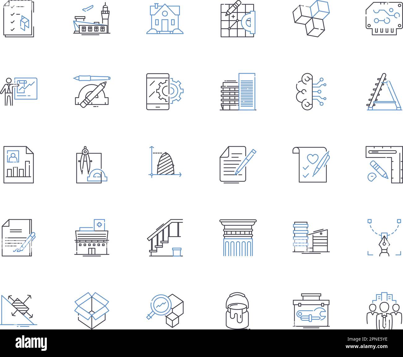 Biologie Life Line Icons Kollektion. Evolution, Metabolismus, Genetik ...