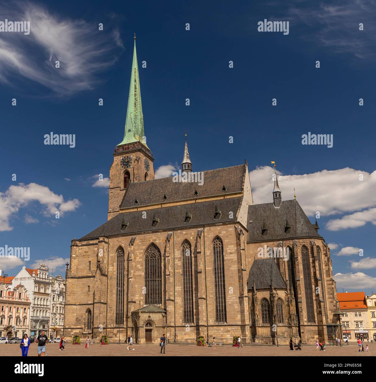 PILSEN, TSCHECHISCHE REPUBLIK, EUROPA - die Kathedrale von St ...