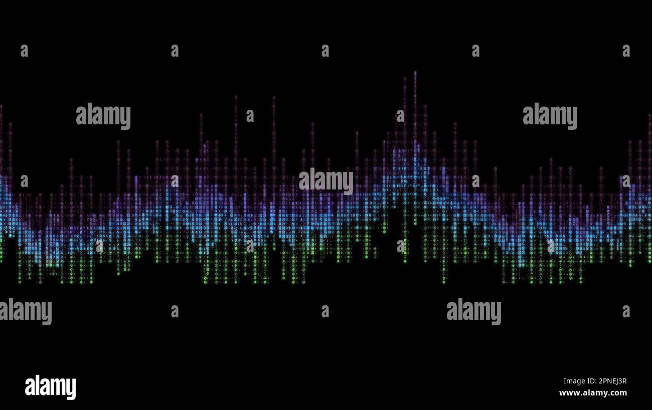 Dieses Foto zeigt eine einzigartige Audiowellenform, die komplett aus ...