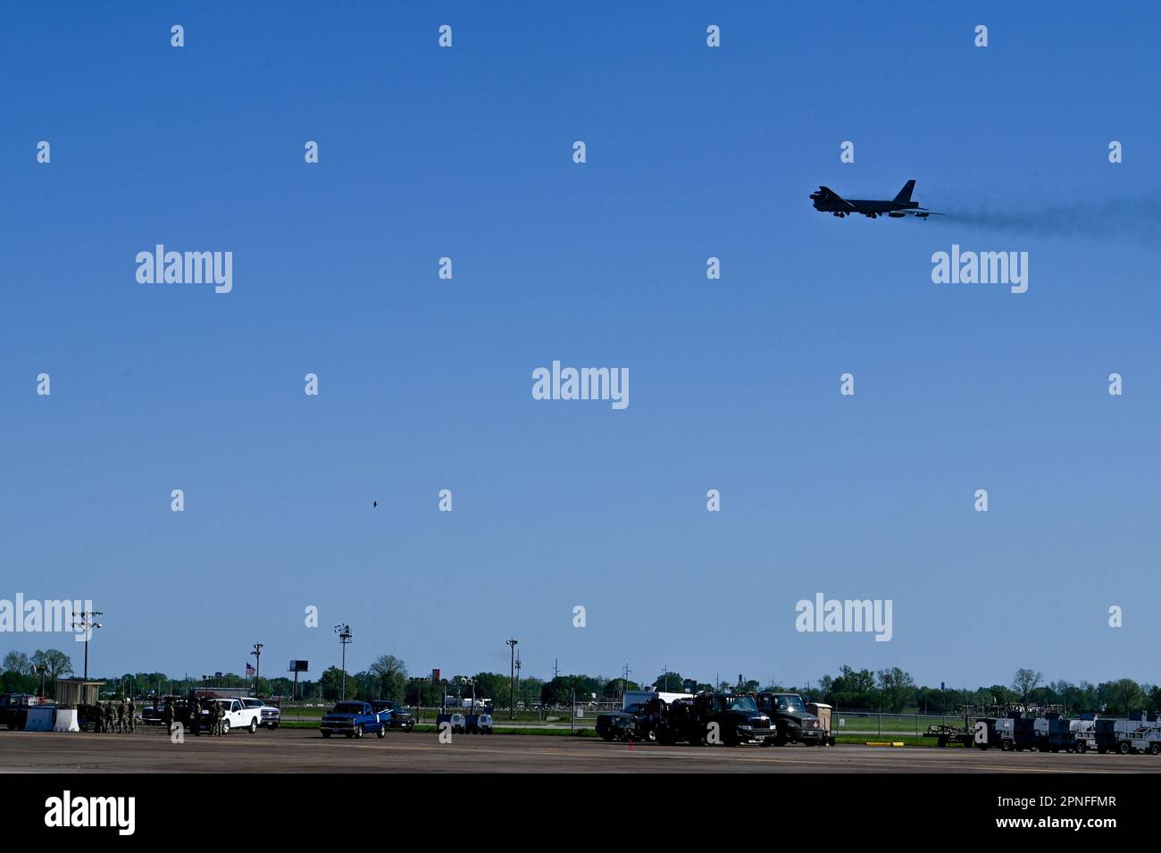 Eine B-52H Stratofortress startet während Global Thunder 23 am ...