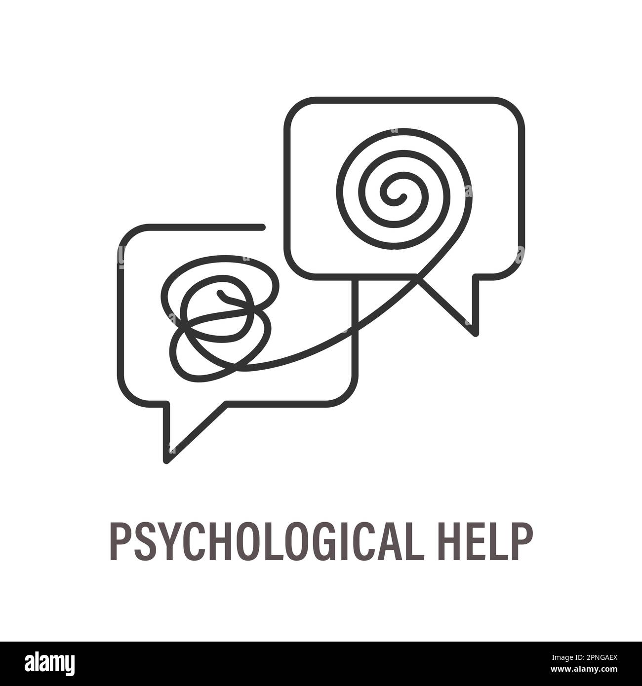 Symbol für psychologische Hilfe. Symbol für psychische Probleme ...