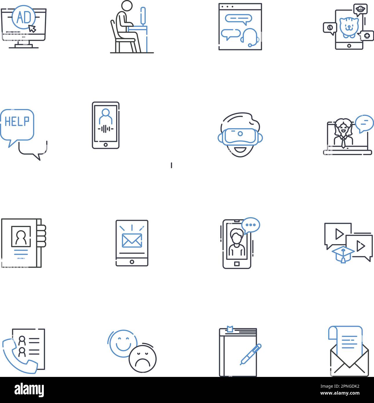 Sammlung der Symbole für die Übertragungsleitung. Getriebe ...