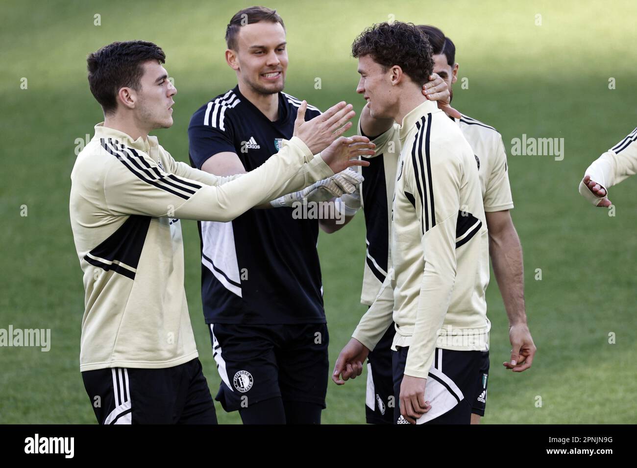 ROM - (l-r) Jacob Rasmussen von Feyenoord, Torwart von Feyenoord Timon ...