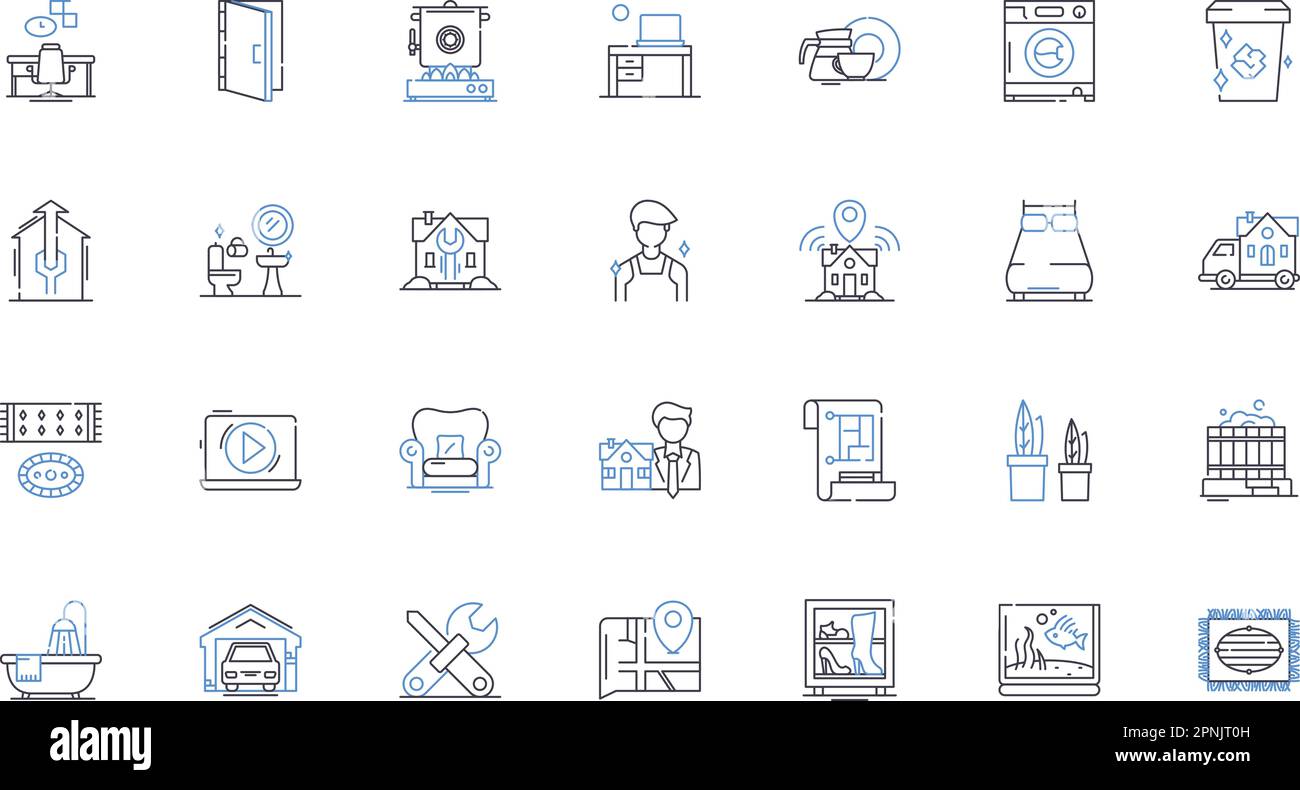 Homestead Line Icons Kollektion. Ranch, Farm, Country, Selbstversorger ...