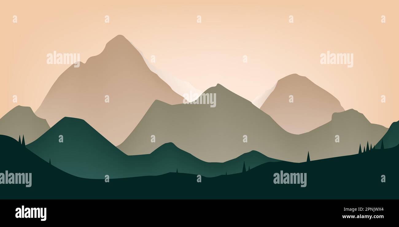 Eine kulisse der alpen Stock-Vektorgrafiken kaufen - Alamy