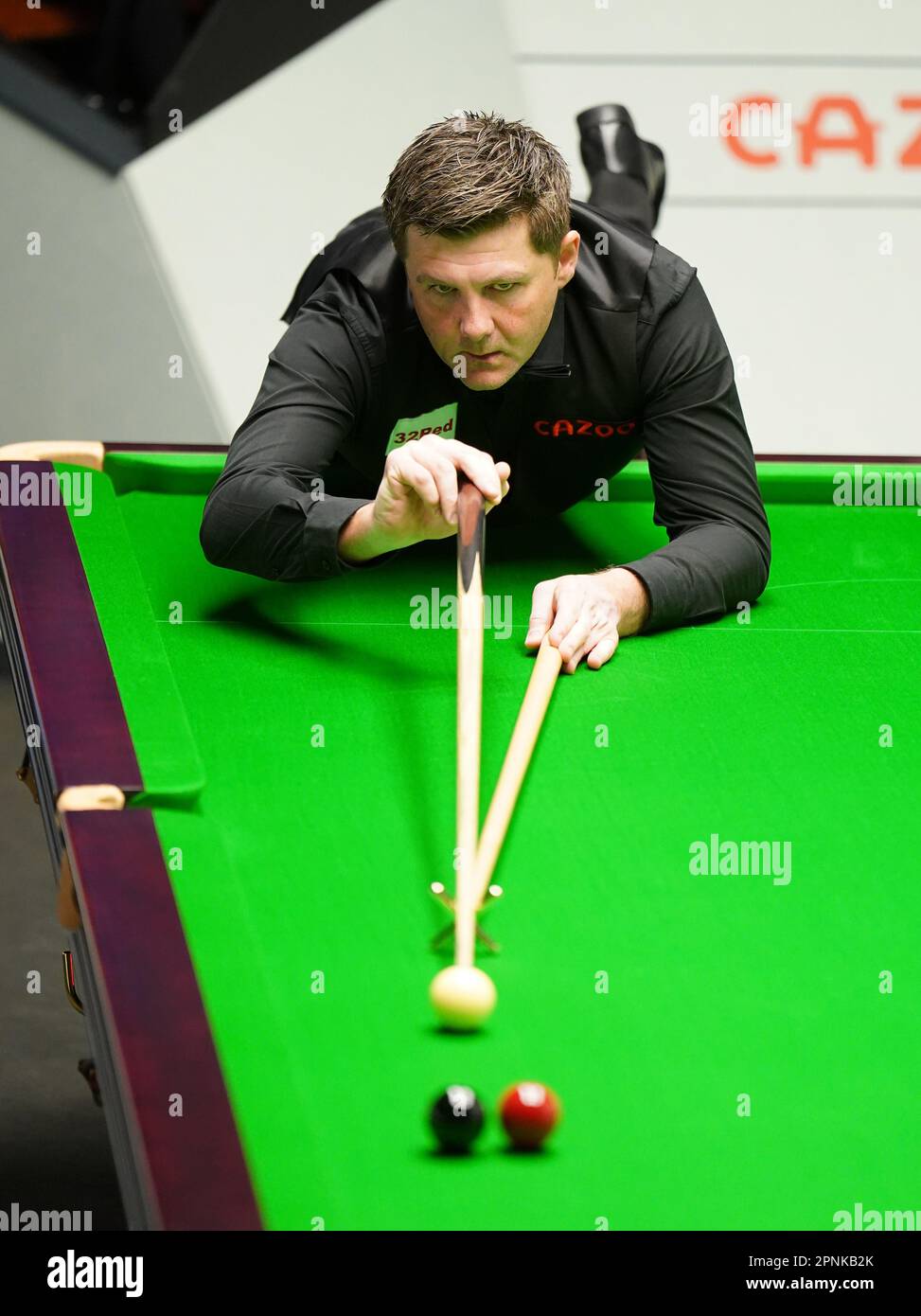 Ryan Day während seines Spiels mit Kyren Wilson am fünften Tag der ...