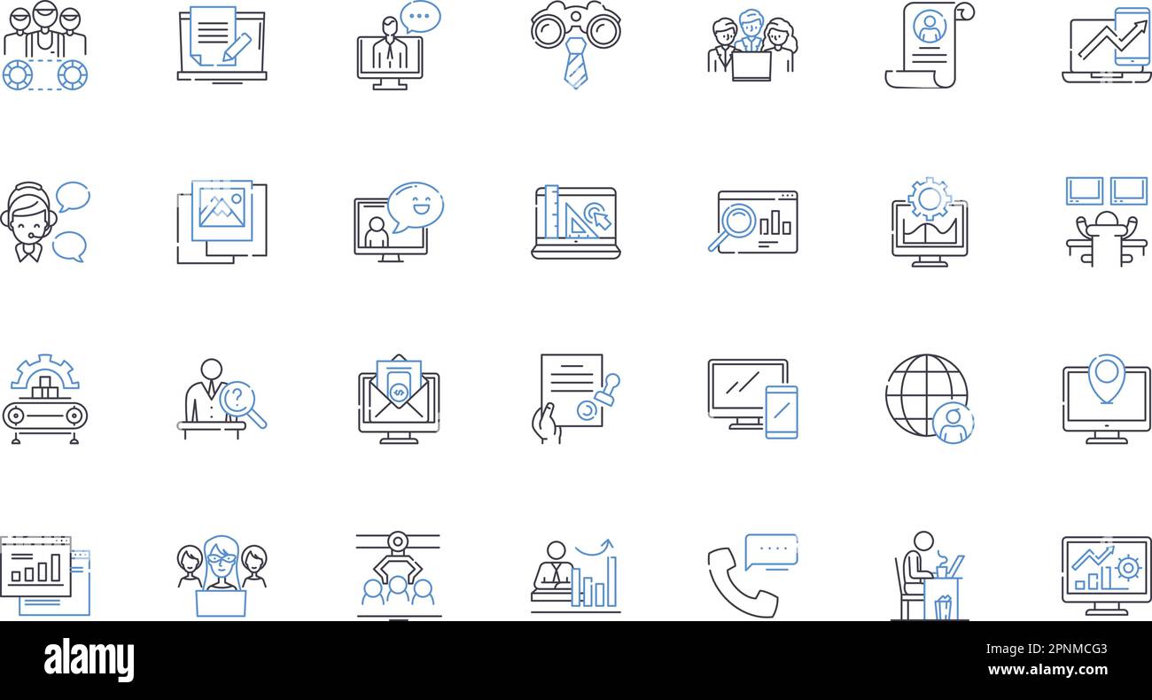 Blühende Entity Line Icons Kollektion. Resilienz, Wachstum, Wohlstand ...