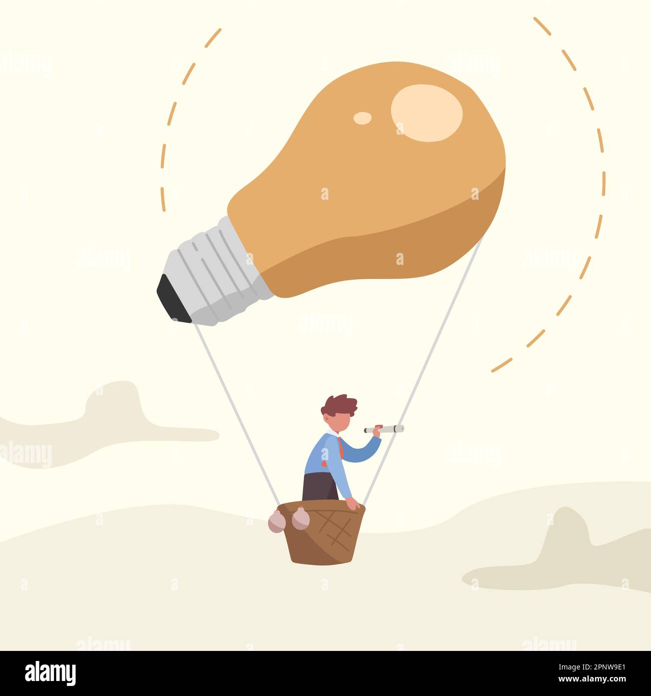 Business Concept flacher, intelligenter Geschäftsmann, der im ...