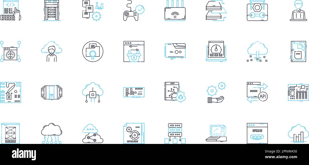 Lineare Symbole für Big Data. Analytics, Algorithmen, Business, Cloud ...