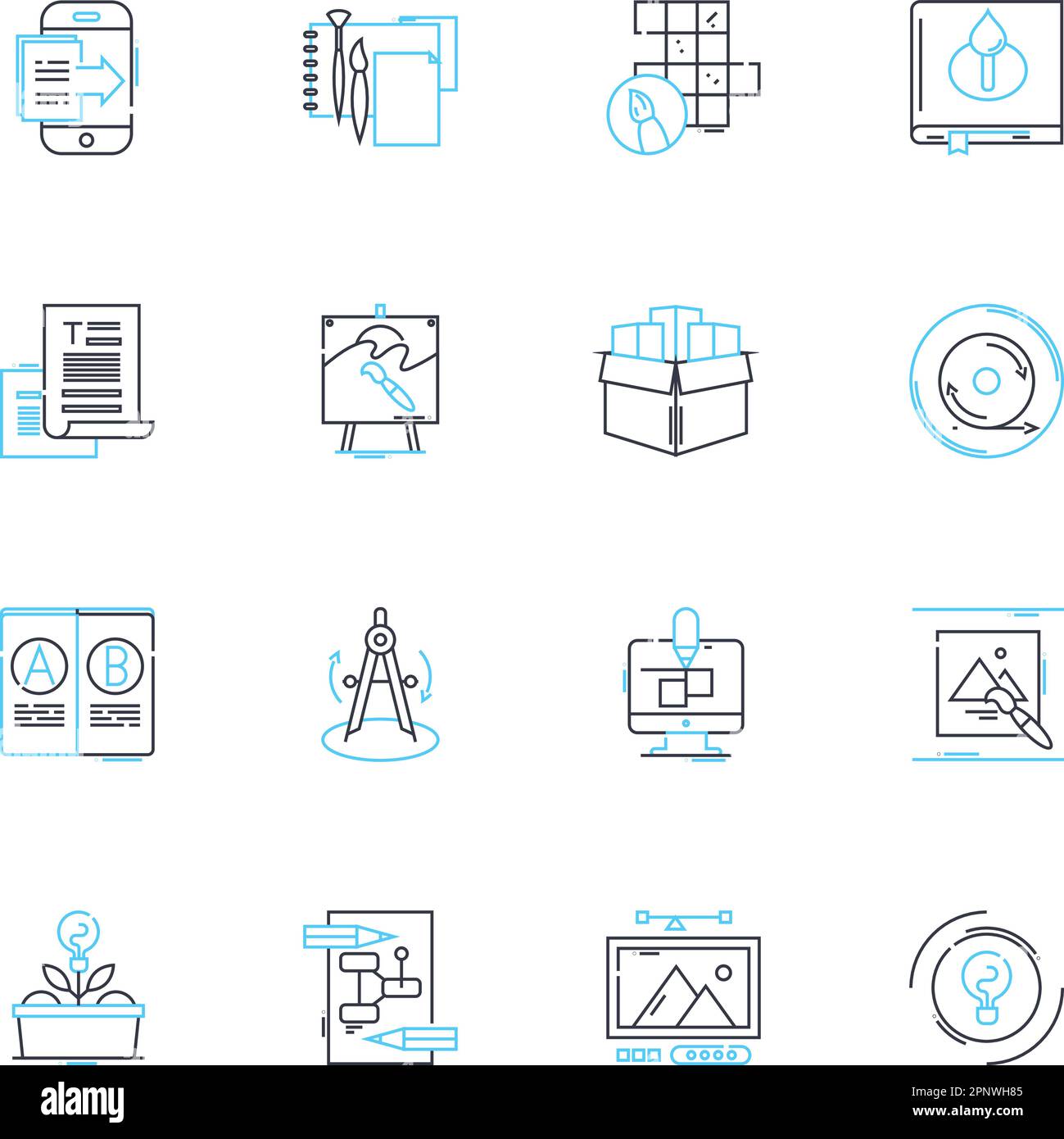 Konzeptionelle Frameworks - Lineare Symbole festgelegt. Struktur ...