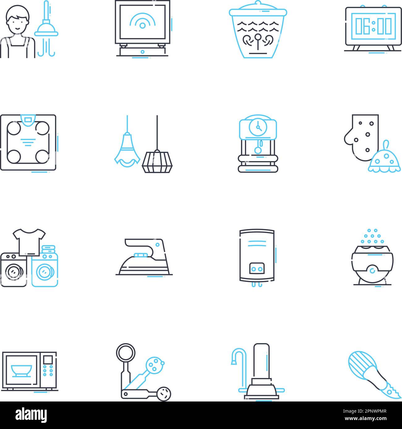 Lineare Symbole für Wohnort festgelegt. Wohnsitz, Wohnsitz, Wohnsitz ...