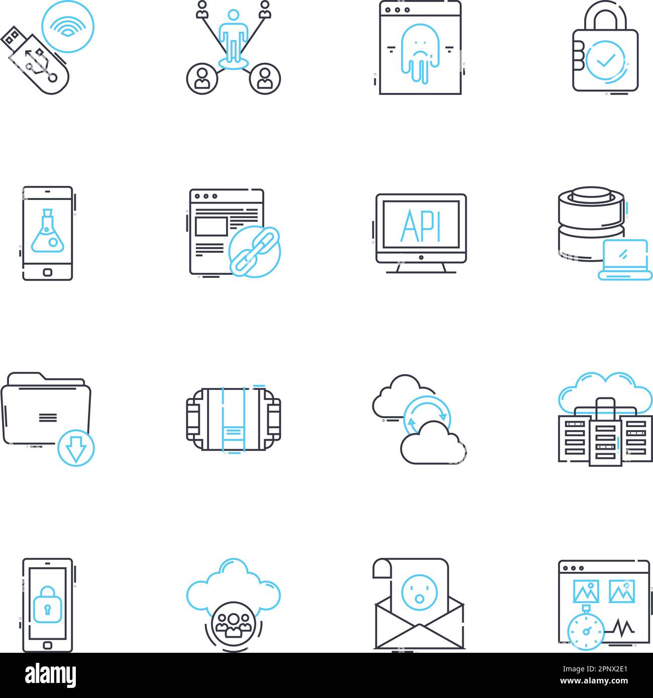 Lineare Symbole für Vertriebsprognosen festgelegt. Vorhersage, Prognose ...