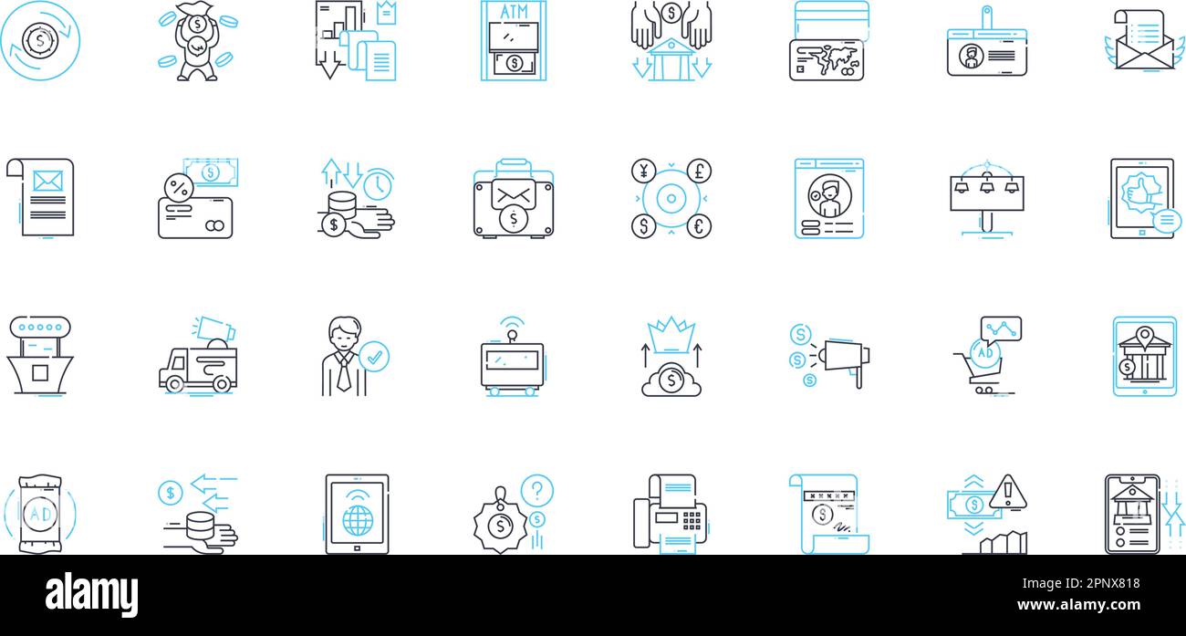 Aufwand - Lineare Symbole für Aufwand festgelegt. Budget, Kosten ...