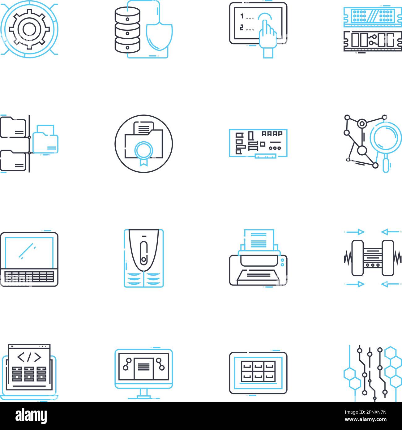 Lineare Symbole für Big Data. Analytics, Algorithmen, Business, Cloud ...