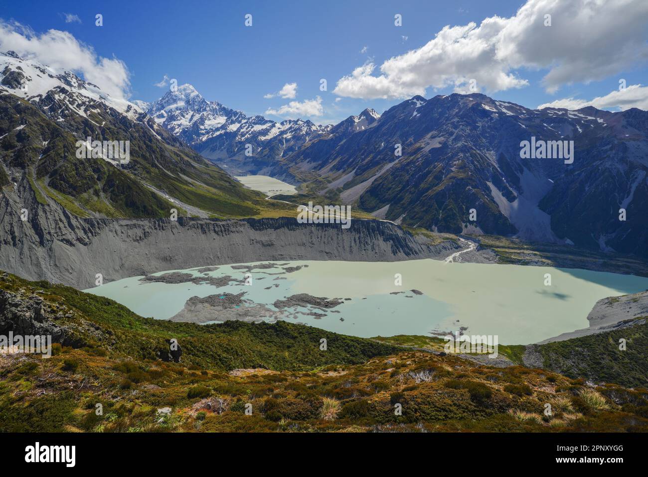 Wanderung im Mount Cook/Aoraki National Park in Neuseeland auf der ...