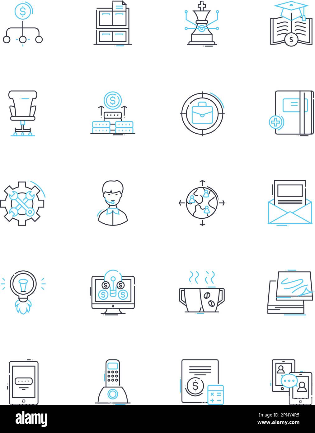 Symbolgruppe für lineare Budgetpläne. Sparsam, Einsparungen, Finanziell ...