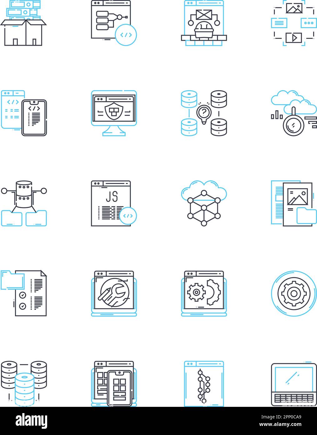 Technologieinnovation – Lineare Symbole. Disruptiv, Futuristisch ...