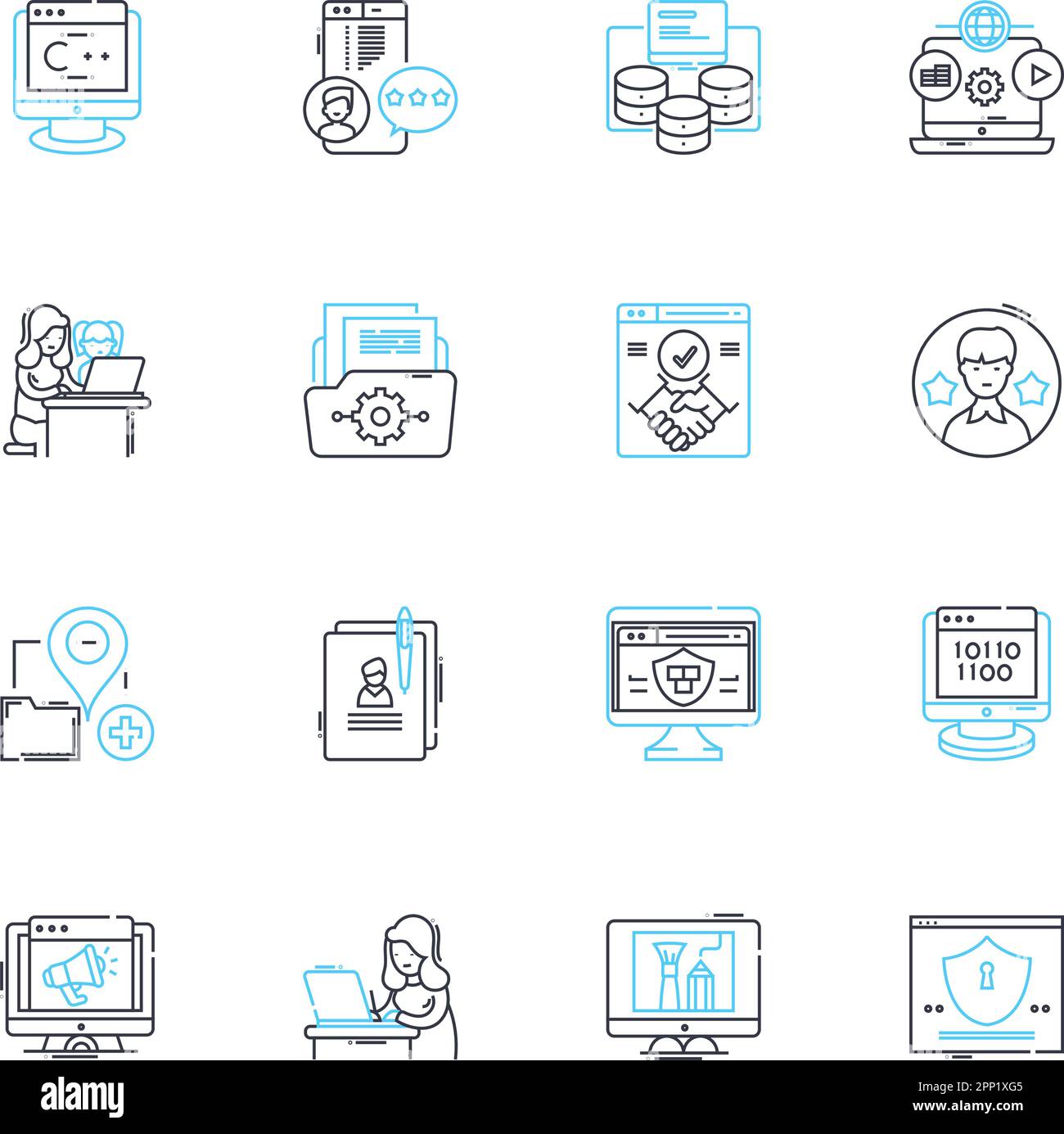 Lineare Symbole für die Risikooptimierung festgelegt. Strategie ...