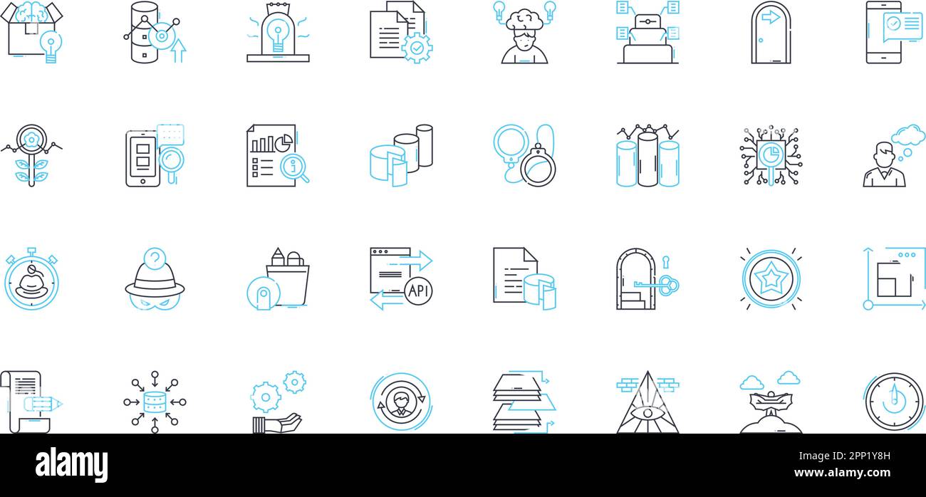 Lineare Symbole für die Datenanalyse festgelegt. Erkenntnisse, Metriken ... Lineare Symbole für die Datenanalyse festgelegt. Erkenntnisse, Metriken ...