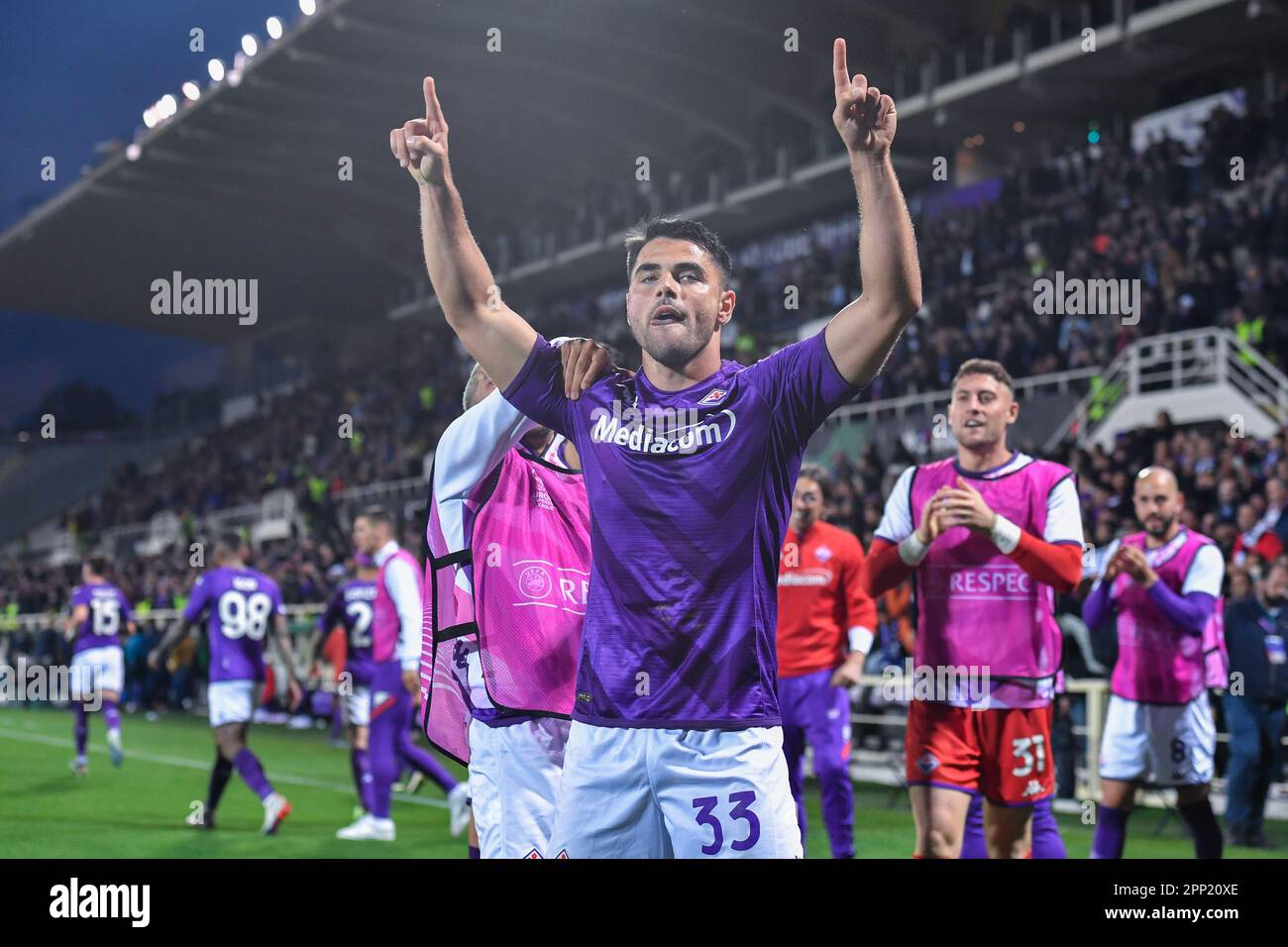 Artemio Franchi Stadion, Florenz, Italien, 20. April 2023, Riccardo ...