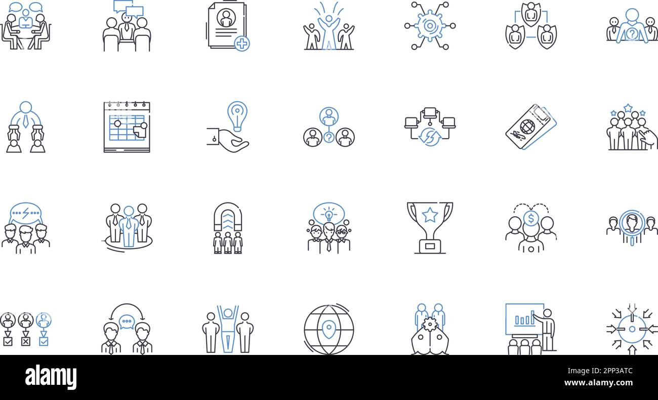 Symbolsammlung für Planungs- und Organisationslinien. Effizienz ...