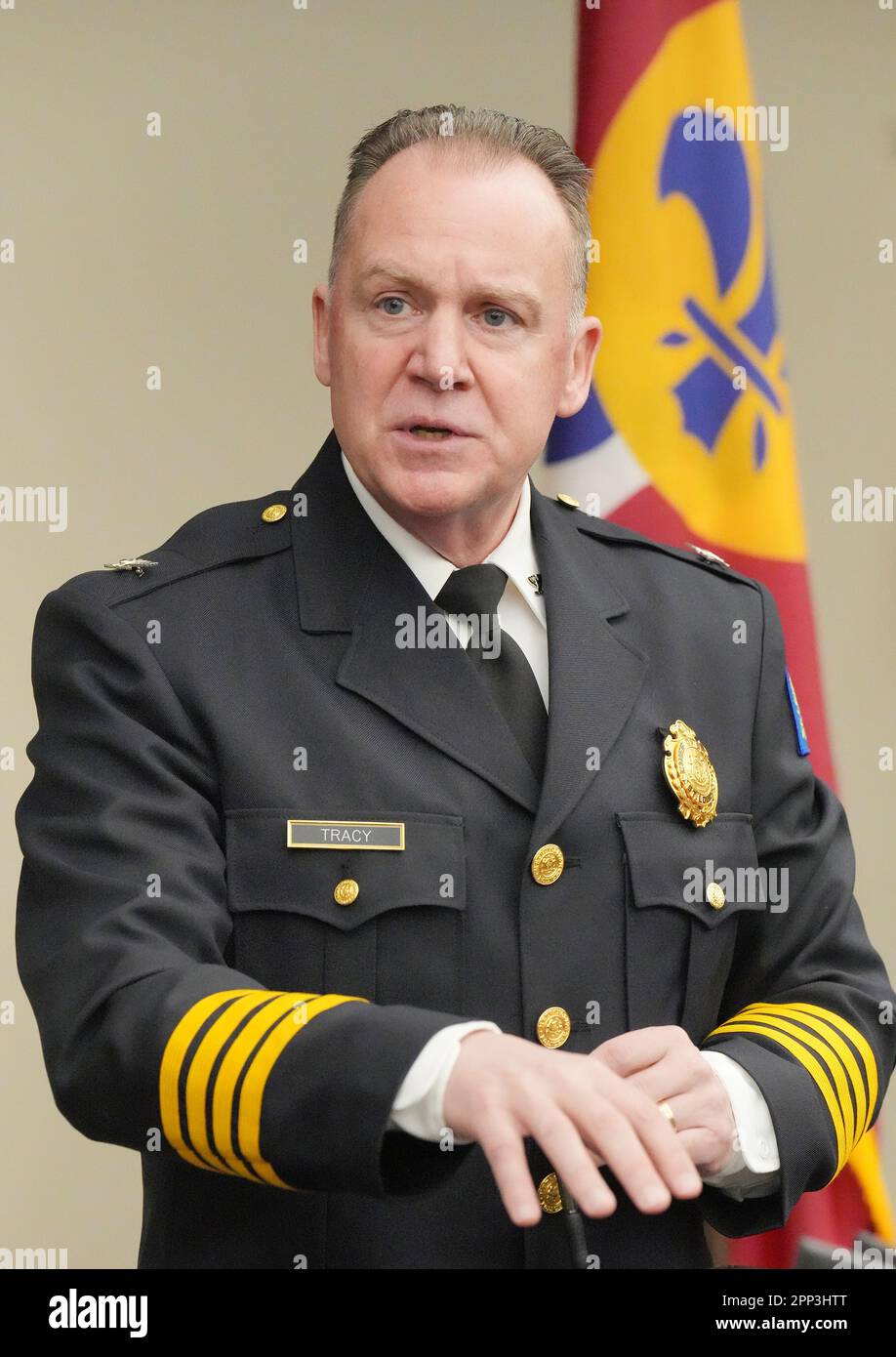 St. Louis, Usa. 21. April 2023. St. Louis Metropolitian Police Chief ...