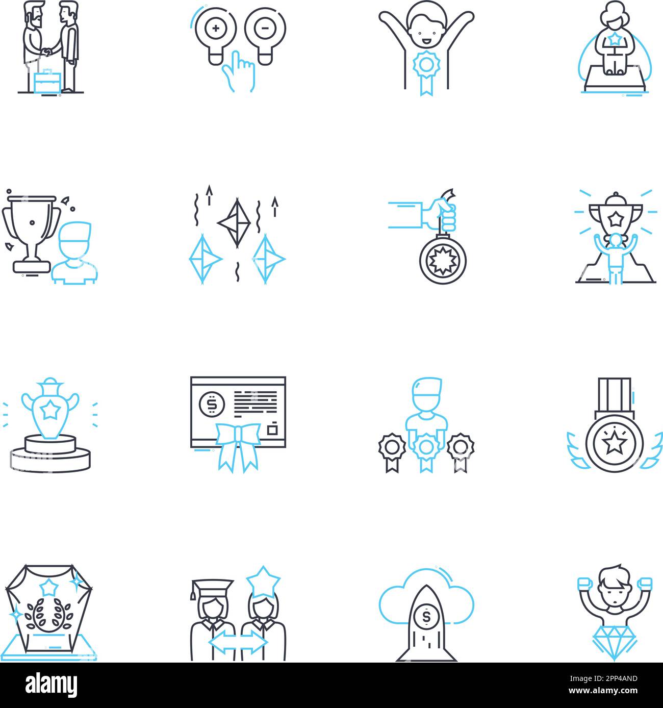 Lineare Symbolgruppe Gamify (Gamify). Engage, Challenge, Incentives ...