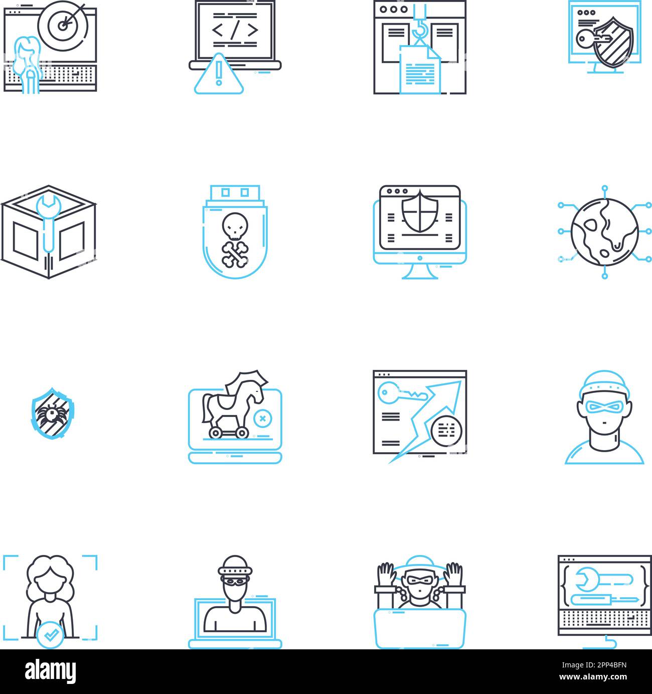 Lineare Cheater-Symbole gesetzt. Untreue, Ehebruch, Verrat, Täuschung ...