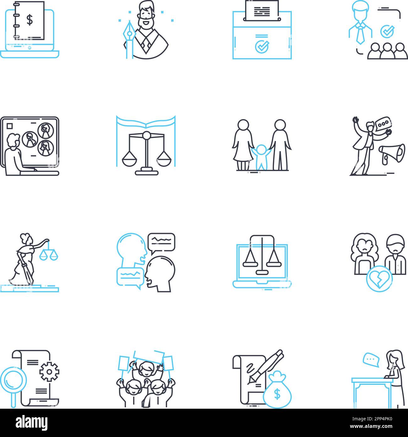 Lineare Symbole für rechtliche Berechtigungen festgelegt. Immunität ...