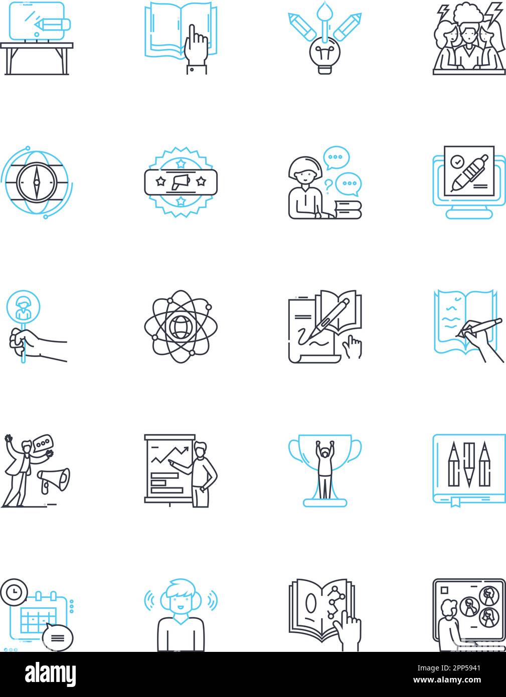 Lineare Symbole für Cyber-Tutorials festgelegt. Cybersicherheit ...