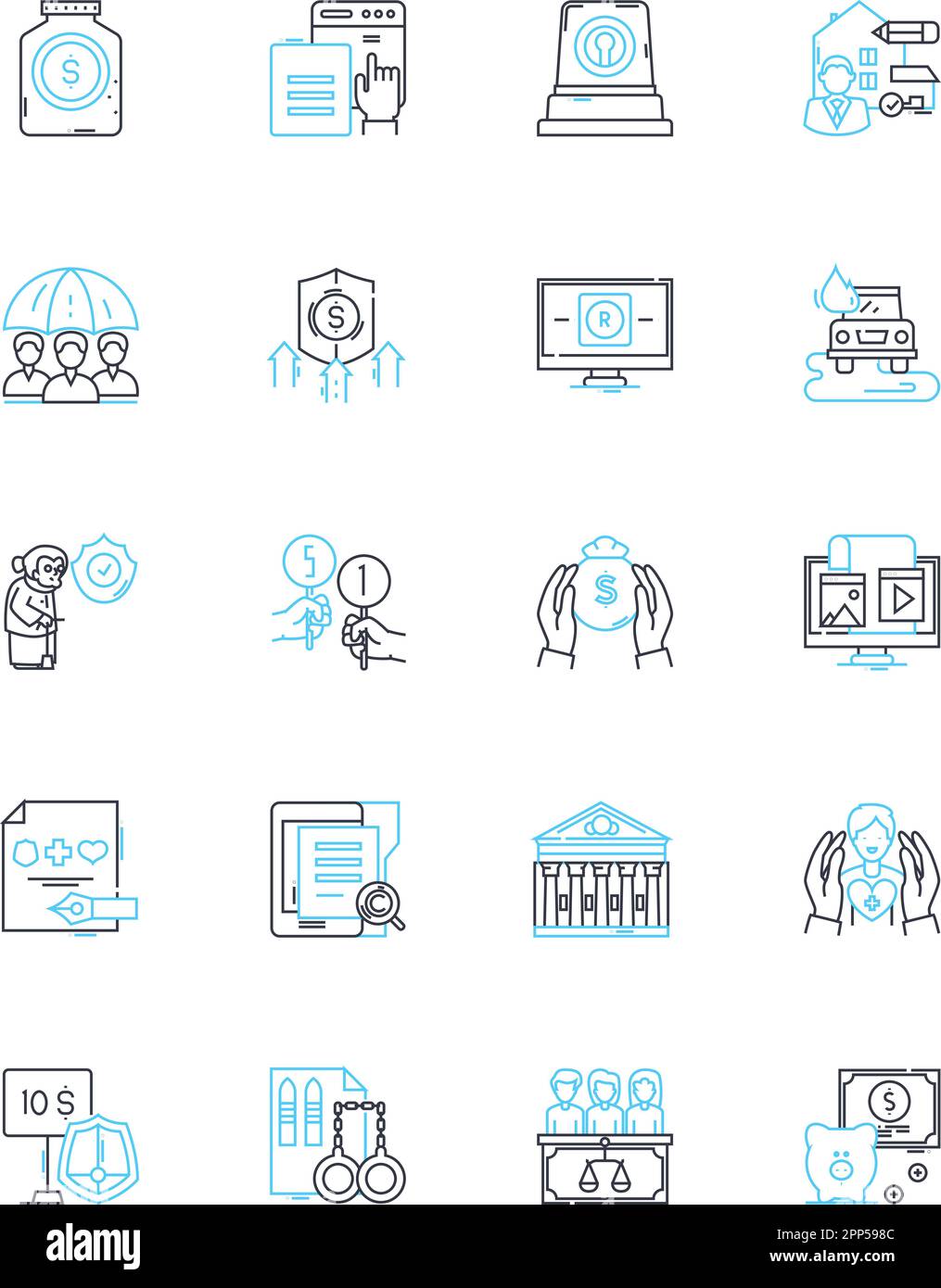 Lineare Symbole für Richtlinien festgelegt. Gesetzgebung, Richtlinien ...