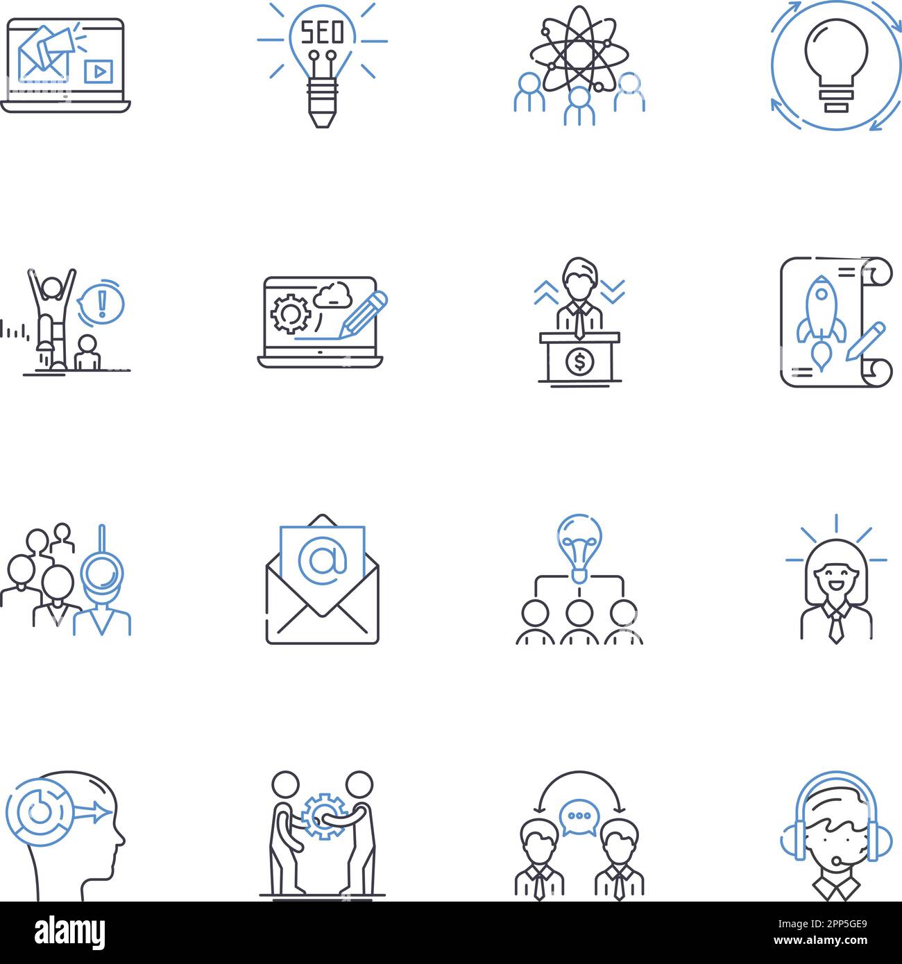 Korrigieren Sie die Sammlung der Zeilensymbole. Genau, Präzise, Richtig ...