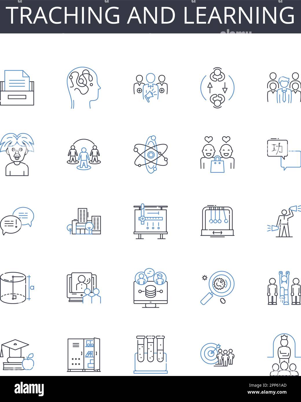 Sammlung von Symbolen für Traching- und Lernzeilen. Unterricht schaffen ...